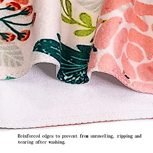 Boston Terrier Bathroom Hand Towels - Floral Dog Kitchen Towel Custom Hand Towels Absorbent Printed Dish Towels Microfiber Gym Towel Tea Towel Fingertip Towel 12 x 27