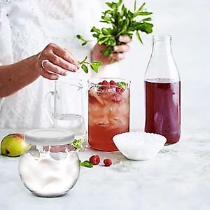 Hemoton 2pcs spherical pudding bottle glass honey bottles glass candy jars yogurt jars with caps yogurt storage glasses nuts jars mason jar glasses glass pudding jars with cover plastic