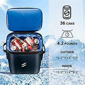 ROCKBROS Backpack Cooler Bag Insulated Leak-Proof Soft Cooler Waterproof 30 Can Portable Large Backpack with Cooler for Camping, Beach, Picnic, Party, Fishing, Floating, Outdoor Activities