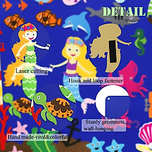 Craftstory Ocean Animals Toys Felt/Flannel Boards Stories Figures Sets for Preschool 40 Pieces Toddlers Under The Sea Kids Interactive Storytelling Teaching Play Kits