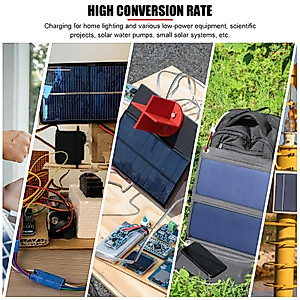 EVTSCAN 0.6W 6V Mini Solar Panel Module, with Alligator Clip Cable, 3.5 Inch Polycrystalline Solar Cell Panel, DIY for Charging 3.7V Battery Solar Light, Solar Toys, Solar Displays