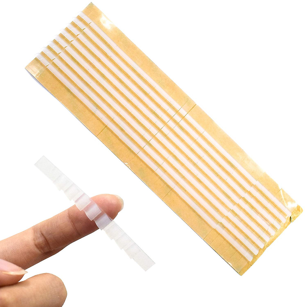 AUEAR, 100 Pack Clear Non-Slip Rubber Hanger Grips Hanger Strips Adhesive Clothes Hanger Grips (2.76" x 0.24")
