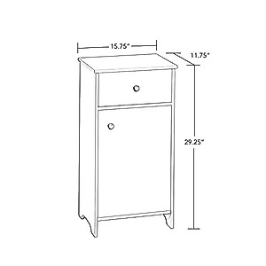 RiverRidge, White Medford Single Door Floor Cabinet with Drawer, One Size