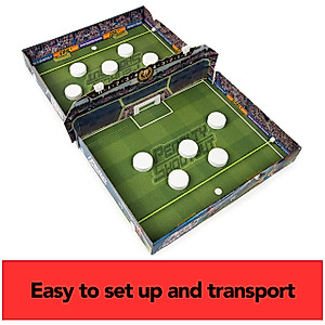 Spin Master Games Penalty Shootout, Mini Soccer Finger Board Game Tabletop Foosball Football Goal Family Sports Cool Fun Toy Gift, for Adults and Kids Ages 8 and up