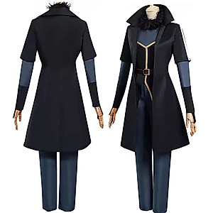 Han shan Rimuru Cosplay Costume Rimuru Cosplay Outfit Uniform Anime Costume Suit Full Set Halloween(BLACK(mask),XL)