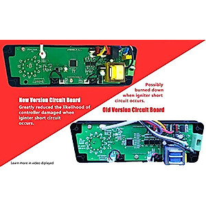Control Board Kit Replacement for Pit BOSS Series 3/4/5/7 Vertical Pellet Smoker, Upgraded Circuit Baord Applied, Come with 1 Hot Rod Ignitor,1 RTD Temperature Sensor and 2 Meat Probes