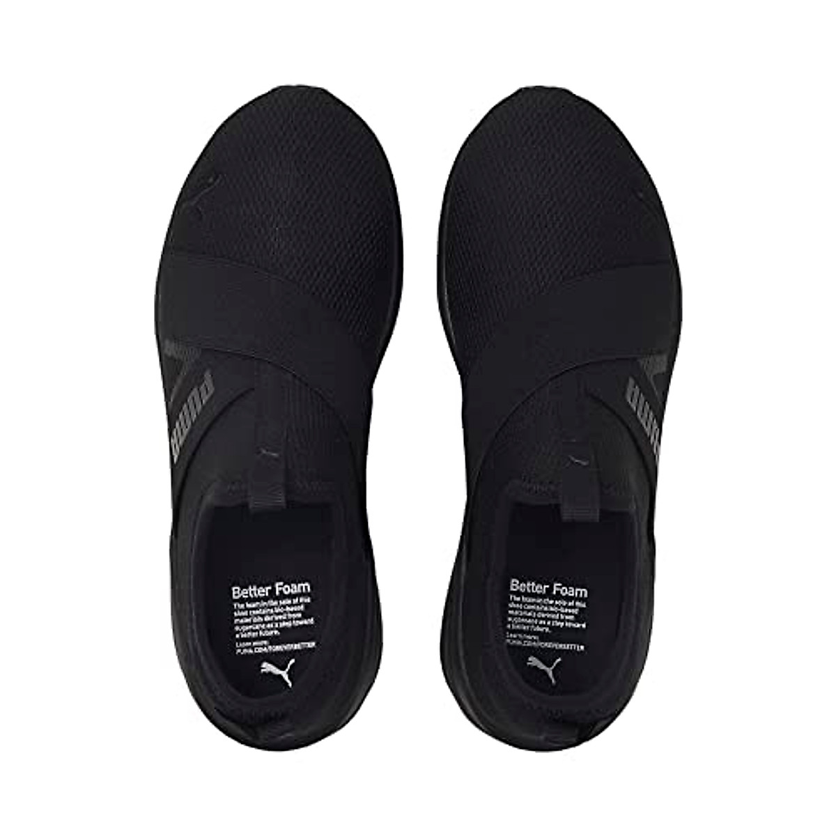 PUMA Womens Better Foam Prowl Slip On Cross Trainer, PUMA Womens Black-PUMA Womens Black, 7