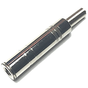 CESS 1/4 Inch TS Female Jack -1/4" Cable Connector for Microphone and Guitar - 6.35mm Mono Socket (4 Pack)