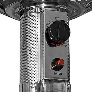 Garden Sun GS4400SS Floor Standing 41,000 BTU Propane Powered Patio Heater With Push Button Ignition, Stainless Steel