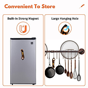 Qisebin Digital Meat Thermometers for Cooking Grilling - IPX7 Waterproof Instant Read Food Thermometer for Meat, Deep Frying, Baking, Outdoor & BBQ (Orange)