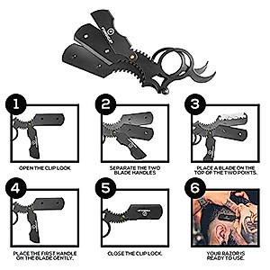 FORGICA-Barber Straight Razor Gift For Men Professional Straight Edge Razor for Men 100 Derby Blades