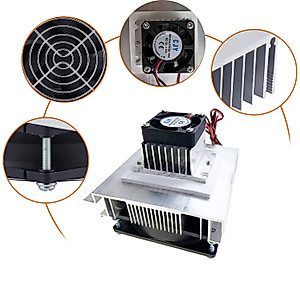 Yrhrol DC 12V DIY Thermoelectric Peltier Refrigeration Cooling System Kit Semiconductor Cooler Heat Sink Conduction Module Fridge Mini Air Conditioner Refrigeration