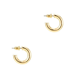 PAVOI 14K Yellow Gold Plated Lightweight Chunky Open Hoops | Gold Hoop Earrings for Women | 20mm Thick Infinity Gold Hoops Women Earrings