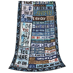 to My Son Blanket from Mom Ultra Soft Flannel Throw Blankets for Christmas Birthday Gifts 60"x50" Son Blanket