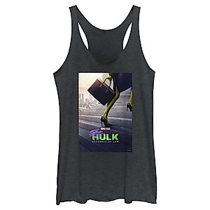 Marvel Women's She-Hulk Poster Tank Top, Black Heather, Medium