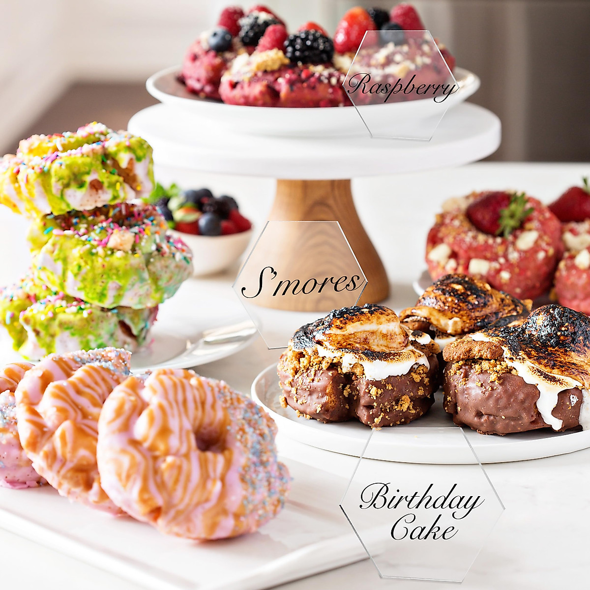 Spec101 Acrylic Place Cards - 2 x 3.5 Inch Hexagon Acrylic Blanks for Acrylic Signs and Table Place Cards, 20Pc