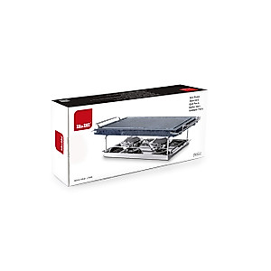 Ibili Raclette Stone Table Grill - Non-Stick Flat Top Marble Surface, Made in Spain, Removable Cooking Stone, Fast Heating & Adjustable Temperature, Indoor/Outdoor Use - Includes 2 Burner Set