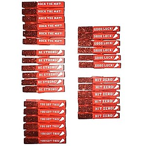 Spirit Clips Cheer Pins Competition Pins Spirit Clips (Pack of 30) Clothespins - All 30pcs RED Colored