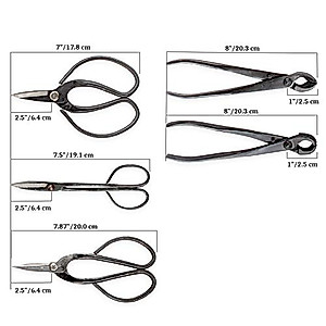 BambooMN 5 Piece Bonsai Sheal Tool Set, Concave Cutter, Knob Cutter, Bonsai Trimming, Beginner Friendly - 1 Set