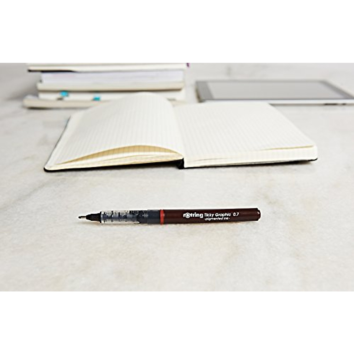 Rotring Tikky Fine Liner Fiber Tip Graphic Pen, 0.4 mm, Black Ink (1904754)