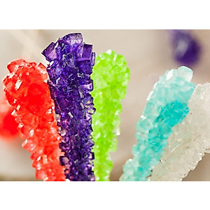 36 Extra Large Assorted Rock Candy Sticks: Espeez - Candy Party Favors - for Birthdays, Weddings, Receptions, Bridal, Baby Showers - Rock Candy Bulk