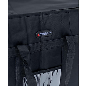 Heated Insulated Food Delivery Bag, XL Pizza Delivery Bags for Hot and cold Food,Commercial, Large Capacity Reusable Warming Bag, Black ((Insulated) Delivery Bag+ Heating Bag, 23x14)