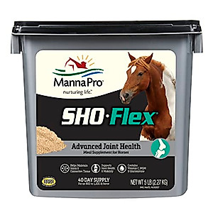 Manna Pro Sho-Flex Supplement for Horses | Formulated with MSM, Glucosamine, and Chondroitin | 5 Pounds