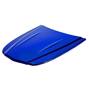 VViViD+ Holographic Chrome Weave Carbon High-Gloss Vinyl Car Wrap (1ft x 5ft, Blue)