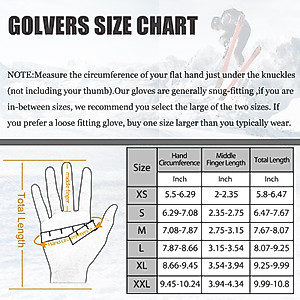 Achiou Winter Gloves for Men Women, Touch Screen Texting Warm Gloves with Thermal Soft Knit Lining,Elastic Cuff