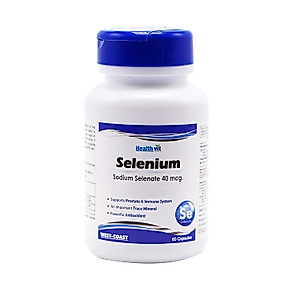 SS Selenium 40mcg - Important Trace Mineral | Powder Antioxidant | Immune System Booster |Promote Heart Health | Promotes Cardiovascular System | Vegan & Non-GMO | 60 Capsules