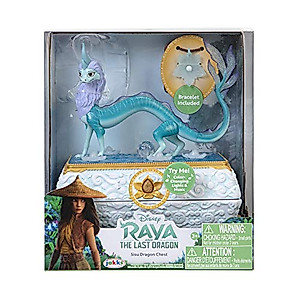 Disney's Raya and The Last Dragon Sisu Dragon Chest Jewelry Box Features Color Changing Lights & Music