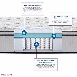 Beautyrest BR800 13 inch Plush Pillow Top Mattress, Queen, Mattress Only