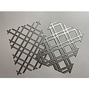 Ammsochy Cutting Dies 3D Backgrounds Frame Metal Stencils Scrapbooking Tools DIY Craft Carbon Steel Embossing Template for Paper Card Making Album Arts Crafts Supplies (Diagonal Stripes Layering)
