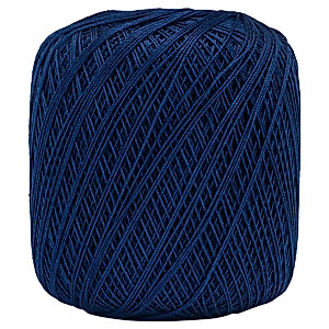 Aunt Lydia Classic Navy Crochet - 3 Pack of 350y/320m - Cotton - Gauge 10 - Crochet