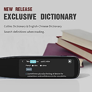 NEWYES [Dictionary in English] Scan Reader Pen 3 Pro, 16GB Collins Dictionary Scanner Translator Scanning Pen, OCR Digital Voice Translator Device Text & Phonetic Multilingual Translation Blue