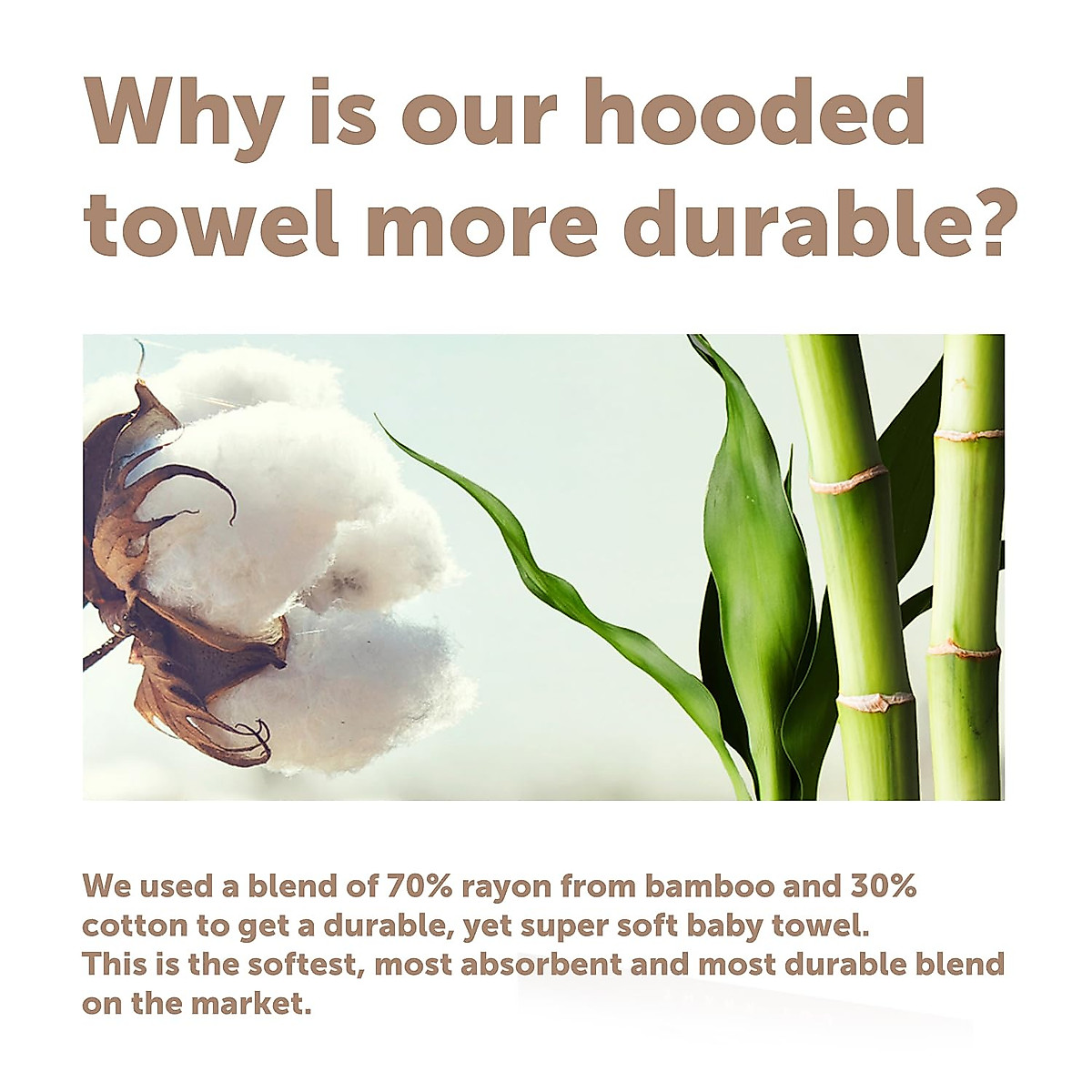 MINIBOO Premium Ultra-Soft Viscose Made from Bamboo Baby Hooded Towel with Unique Design – Hypoallergenic, Organic Baby Towels for Infants and Toddlers – Perfect as Baby Gifts