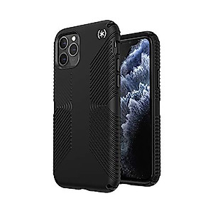 Speck Products Presidio2 Grip Case, Compatible with iPhone 11 PRO, Black/Black/Black/White