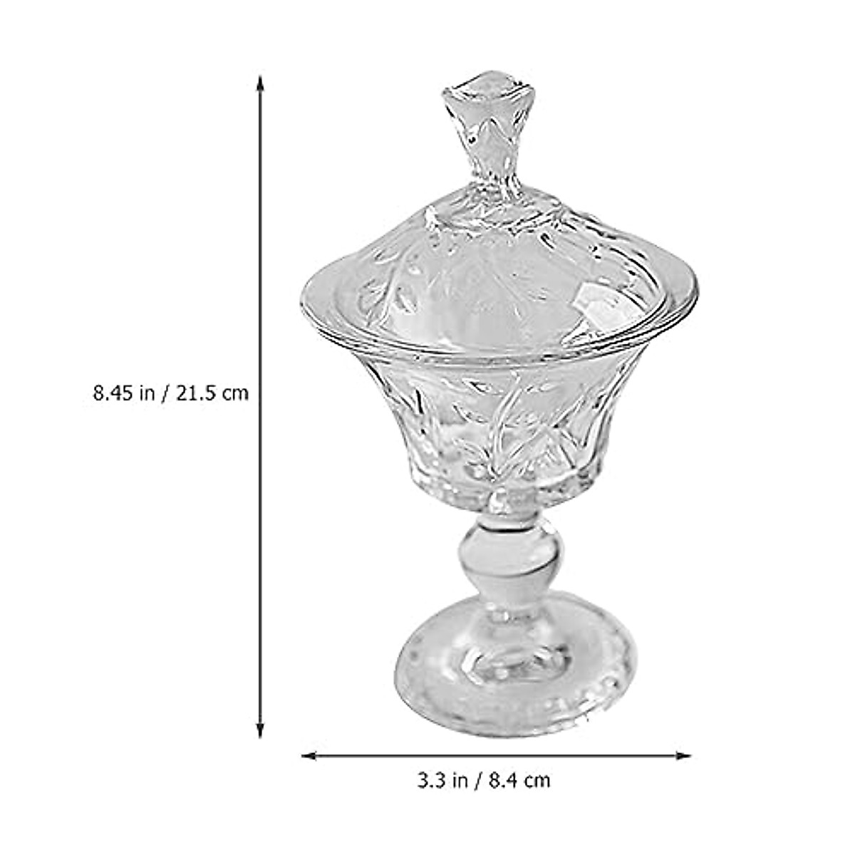 ABOOFAN Ice Cream Glass Ice Cream Bowl Clear Footed Small Dessert Cup Sundae Parfait Trifle Bowl Small Glass Bowl Candy Jar with Lid for Dessert Snack Cereal Fruit and Nut Bowls