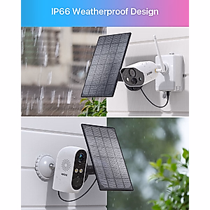ZOSI Solar Panel Power Supply Only for ZOSI Security Wireless Rechargeable Battery Powered Camera C1pro & C306pro, IP66 Waterproof, 360° Adjustable Mounting Bracket, Non-Stop Charging