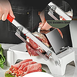 SCYMX Kitchen Tools Meat Slicing Machine Alloy+Stainless Steel Household Manual Thickness Adjustable Meat and Vegetables Slicer Gadget