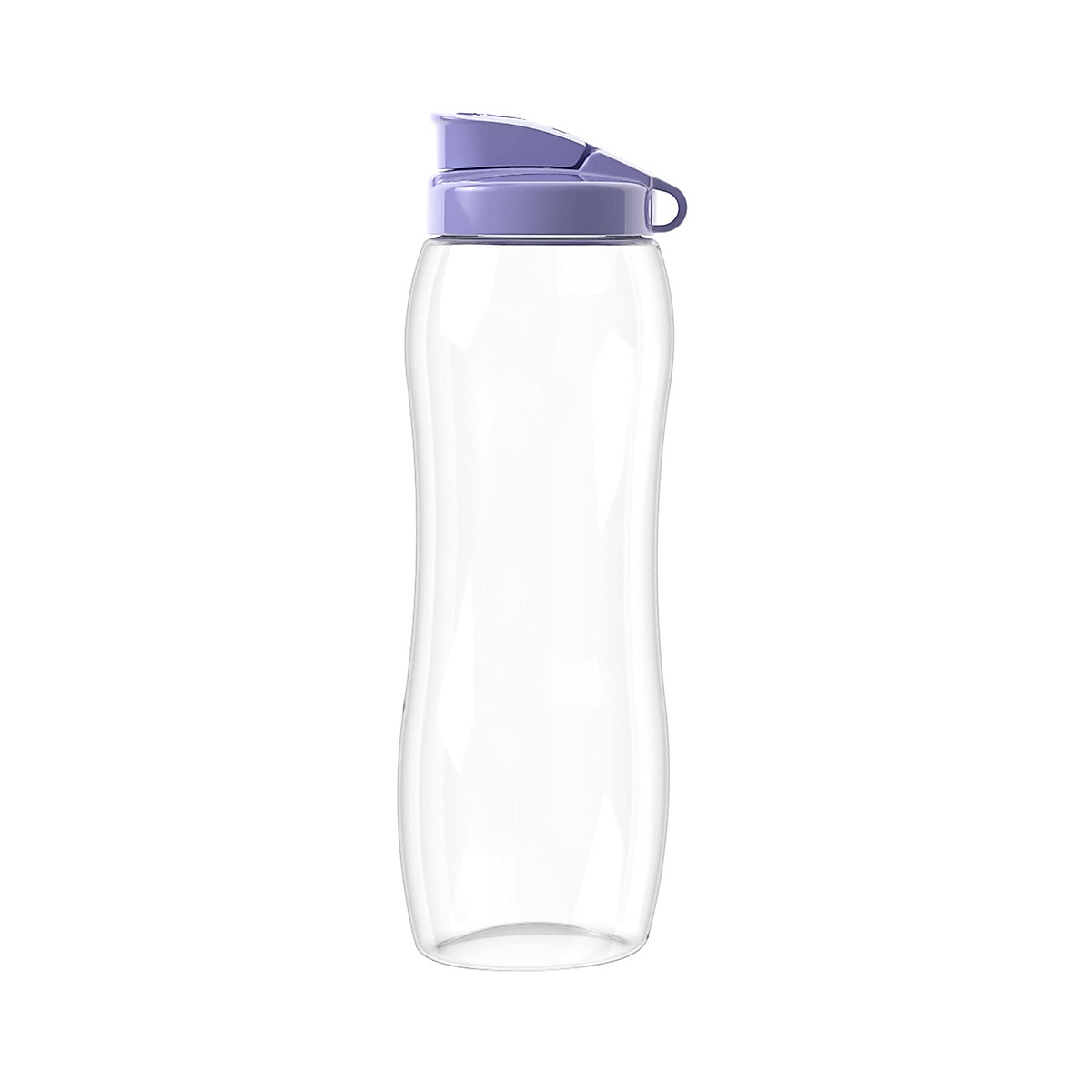 Dafi Clear Water Bottles with Wide Mouth VIOLET | 20 oz | reusable kids water bottle, plastic lightweight flask, for school gym office home camping travel | BPA-Free | Made in Europe