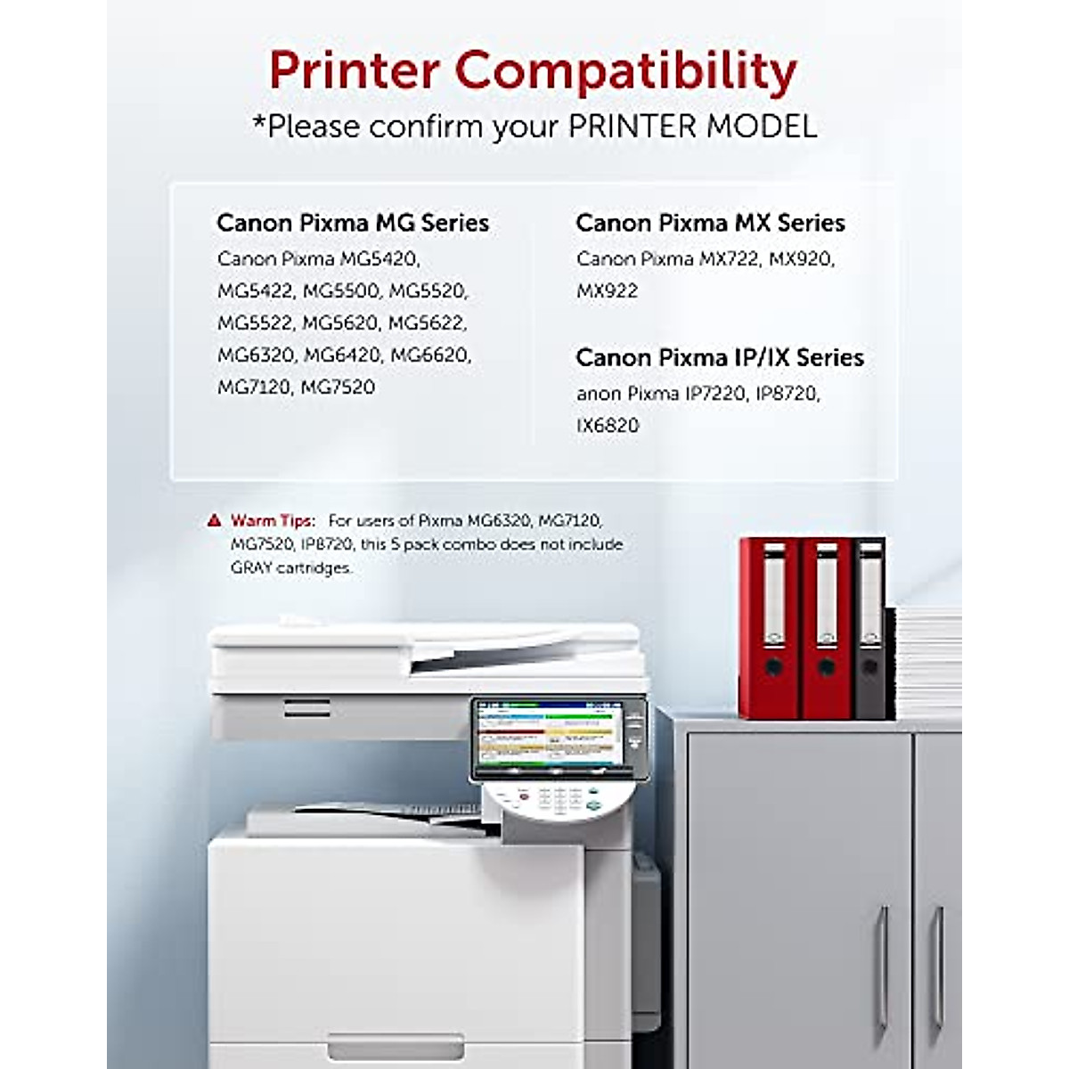 PGI-250XL CLI-251XL 5 Color Value Pack, Compatible for Canon 250 251 Ink Cartridges use with PIXMA MX922, MG5420, MG5520, MG5522, MG6320, MG6620, iP7220 (PGBK, Black, Cyan, Magenta, Yellow)