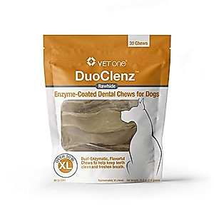 VetOne: DuoClenz Rawhide Dental Hygenic Chews for Extra Large-sized Dogs, 30-Count Bag