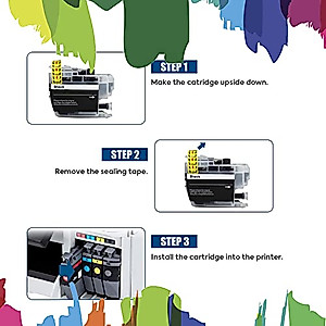 LC 402 XL Ink Cartridge Replacement for Brother LC402XL, 402 Inkjet Cartridge Used for MFC J5340DW J6740DW J6540DW J6940DW Printer 2*BK+1*C M Y