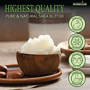GreenIVe Shea Butter Raw 100% Pure Organically Grown Ivory Shea for Moisturizing or DIY Butters, Lotions, Soaps.