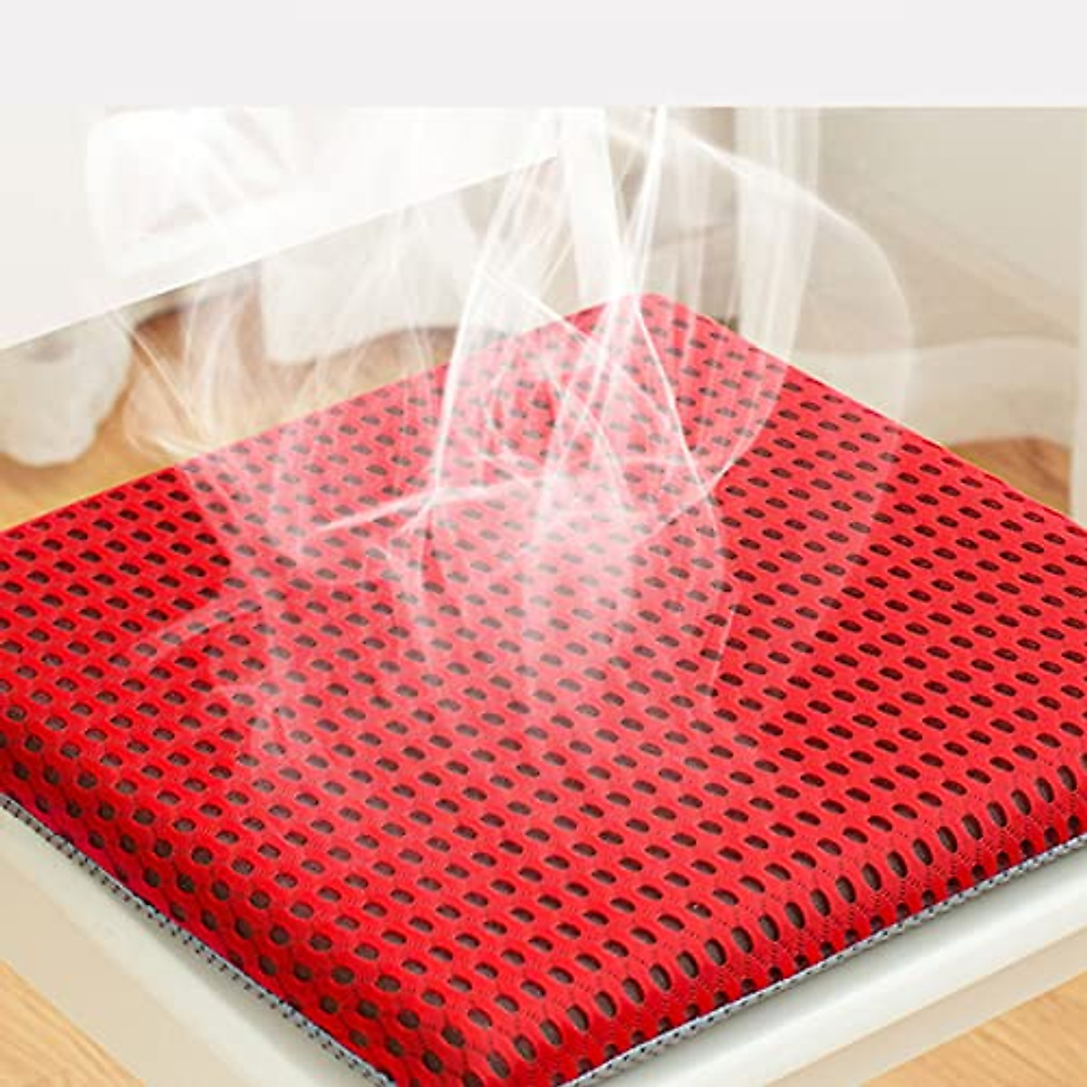 HYZXK Seat Cushion with Non-Slip Cover 100% Memory Foam,Seat Cushion for Back Pain with Ergonomic Design,- Perfect for Office Chair Car Wheelchair Travel,Orange,45x45cm