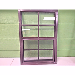 Brown 14x27 Flush Mount Window, Great for Playhouses, Barns, and Sheds!