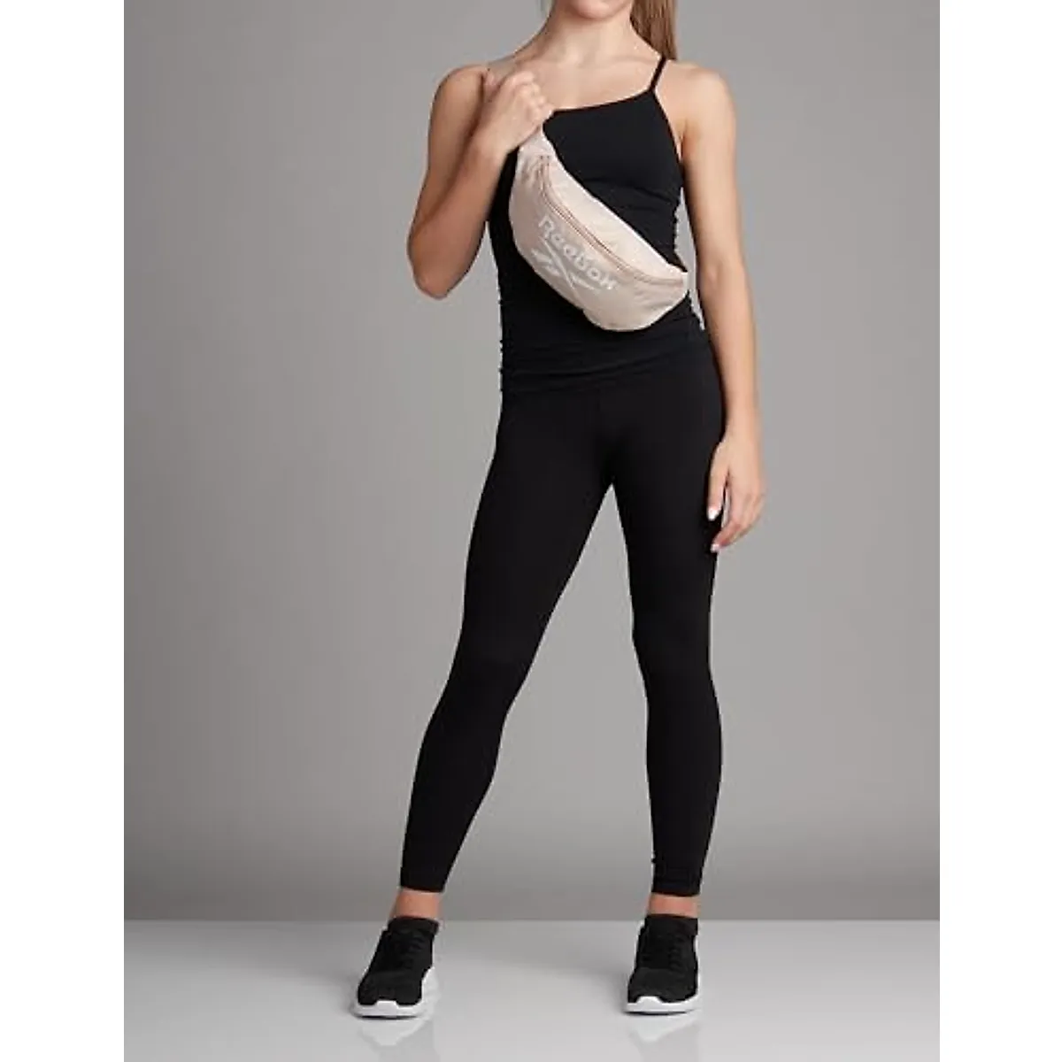 Reebok Fanny Pack - Lightweight Stylish Crossbody Waist Belt Bags for Women and Men with Adjustable Strap, Light Brown Foundation