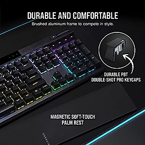Corsair K70 RGB PRO Mechanical Gaming Keyboard - Cherry MX Brown Keyswitches - 8,000Hz Hyper-Polling - Durable PBT Double-Shot Keycaps - Magnetic Soft-Touch Palm Rest - Black (QWERTY - NA Layout)