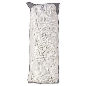 Boardwalk BWK232R 232R Mop Premium Standard Head Rayon Fiber 32oz White 12/Carton, 32 oz